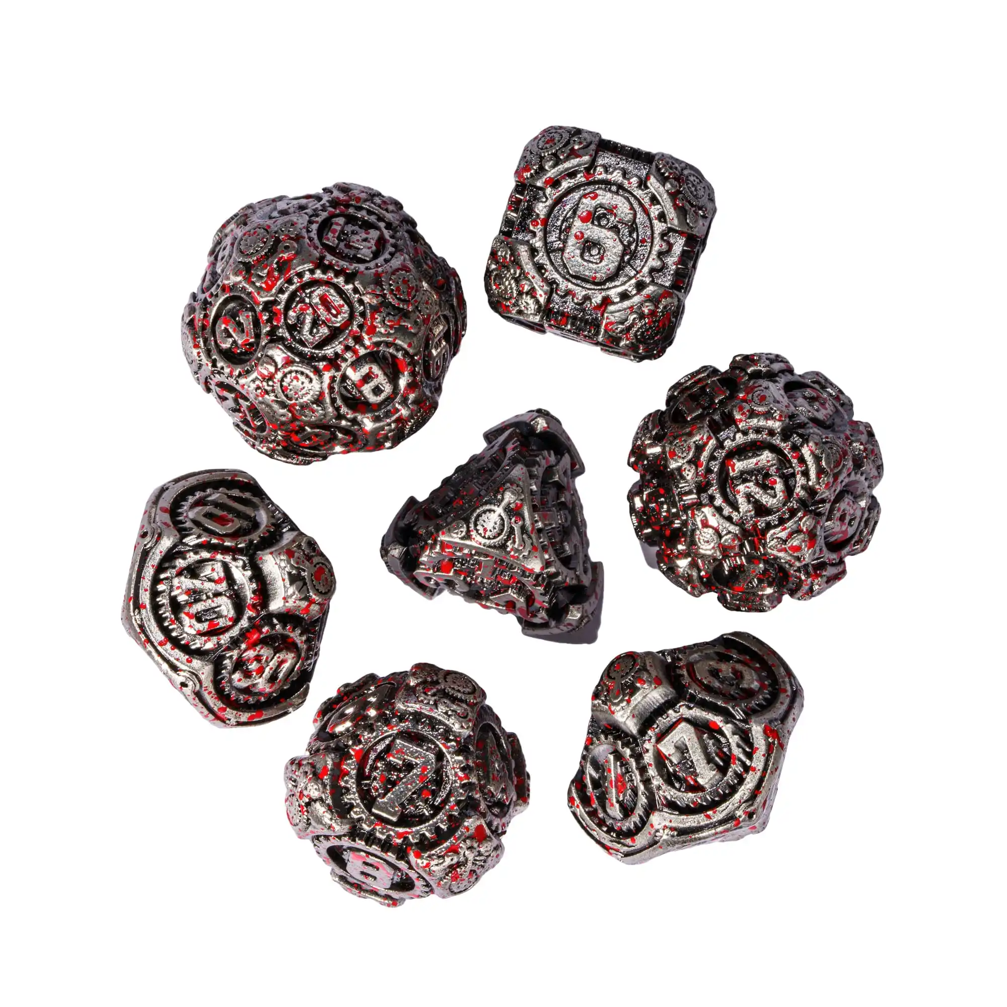 CRITALLIC-DND-Metal-Gear-Dice-Set-Ancient-Solid-D-D-Dice-Special-D4-D20 ...