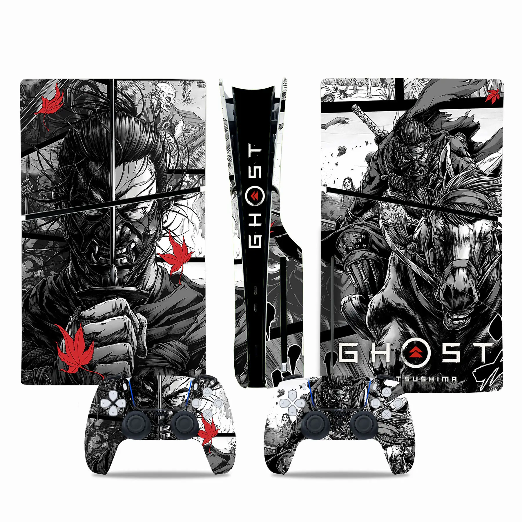 Custom-GAME-Ghost-of-Tsushima-PS5-Slim-Disc-Digital-decal-skin-sticker ...