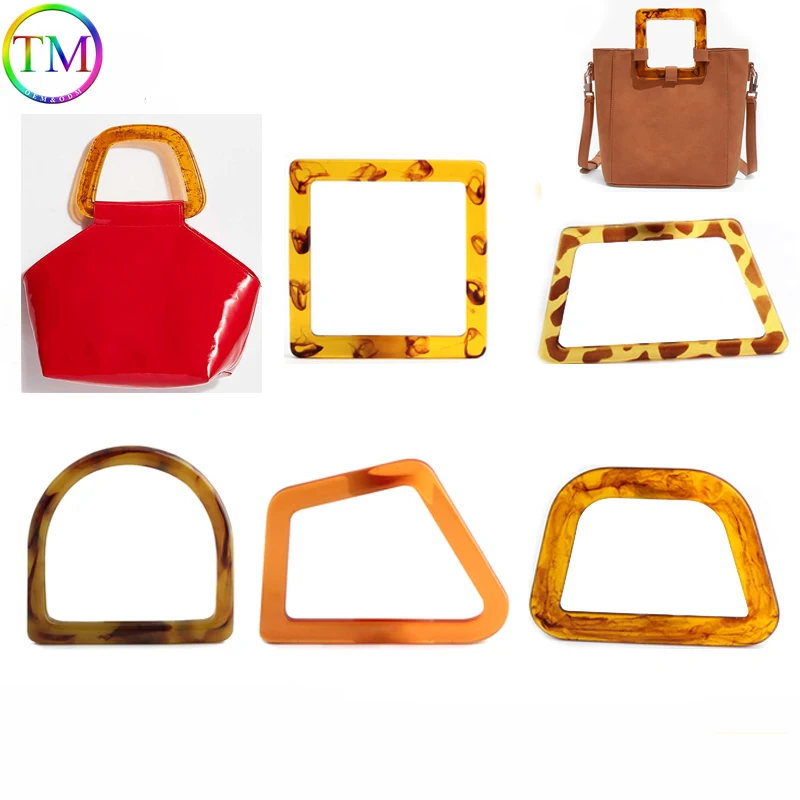 Tortoiseshell-Resin-Handle-Fashion-Square-Shaped-Bags-Handbags-For ...