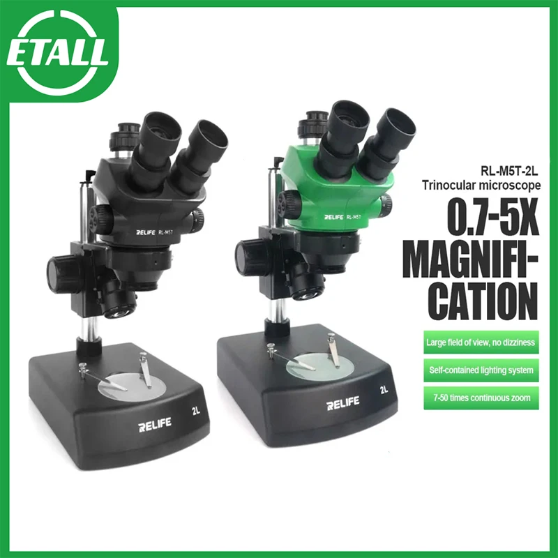 RELIFE-RL-M5T-2L-Trinocular-HD-Stereo-Microscope-7-50-Times-Zoom ...