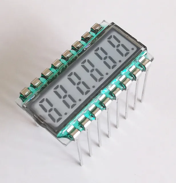 16PIN Small Size TN Positive 6-Digits Segment LCD Panel 3.3V Digital ...