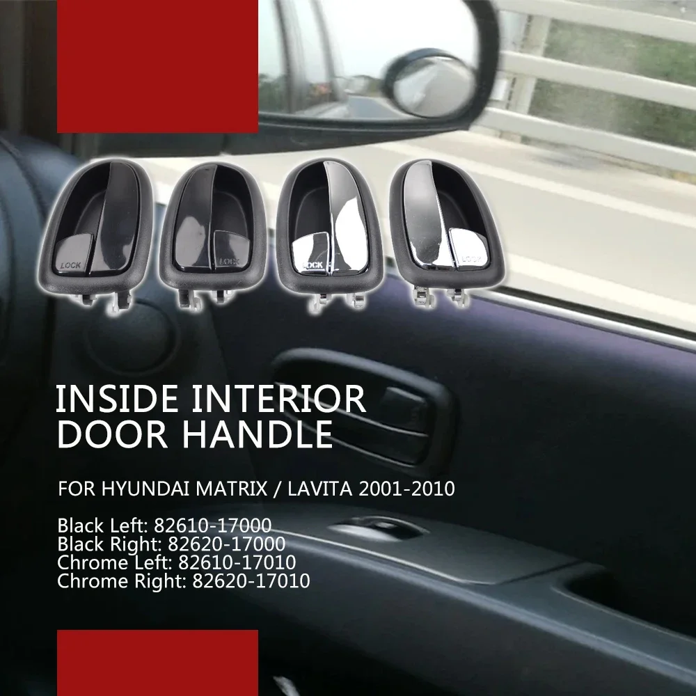 Car-Black-Chrome-Interior-Door-Handle-Catch-for-Hyundai-Matrix-Lavita ...