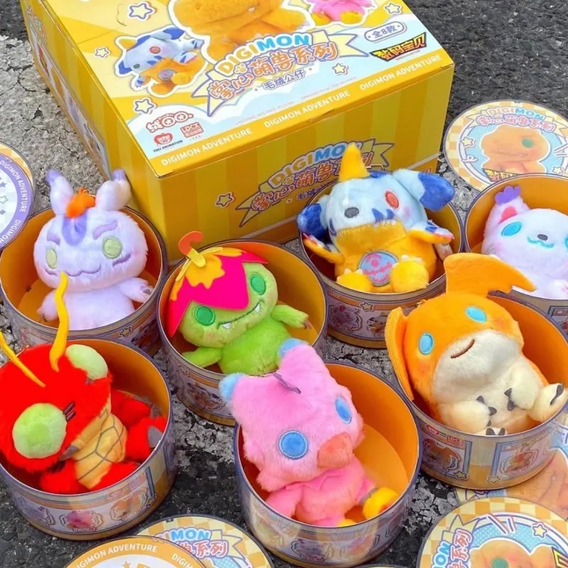 Blind Box Anime Figure Digimon Adventure Tailmon Agumon Plush Doll Caja ...