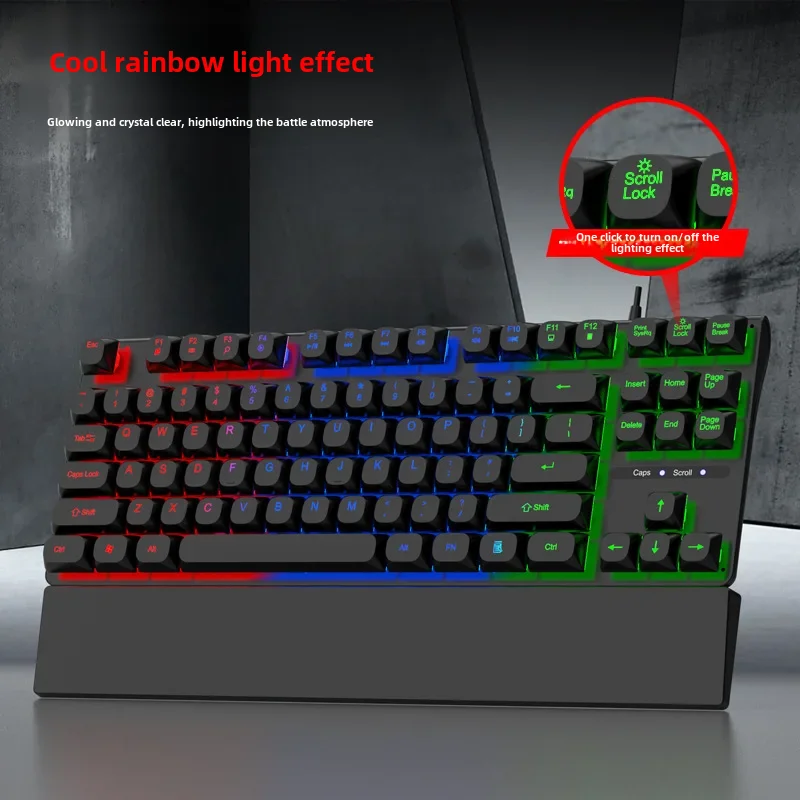 King-Lion-New-K710-Wired-Usb-Color-Block-Gaming-Keyboard-Esports-87 ...