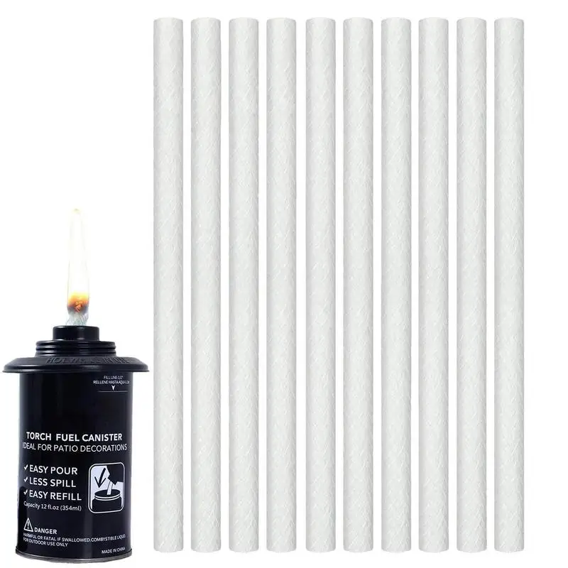 Torch-Wicks-10-Pcs-Outdoor-Fiberglass-Torch-Wick-DIY-Wine-Bottle-Wicks ...