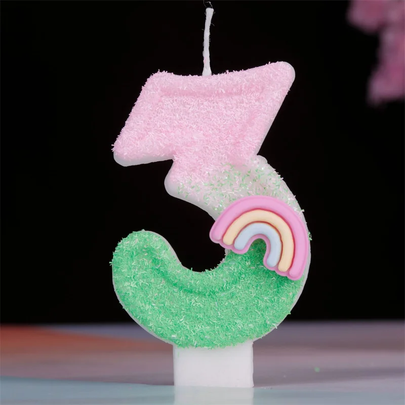 Birthday Girl Cake Candles And Stands Girl Funny Pink Colored Cute ...