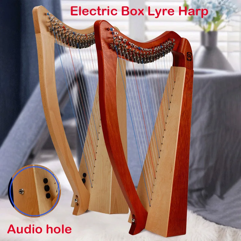 Electric-Lyre-Harp-19-Strings-Half-Key-Lyre-Harp-High-quality-Full ...