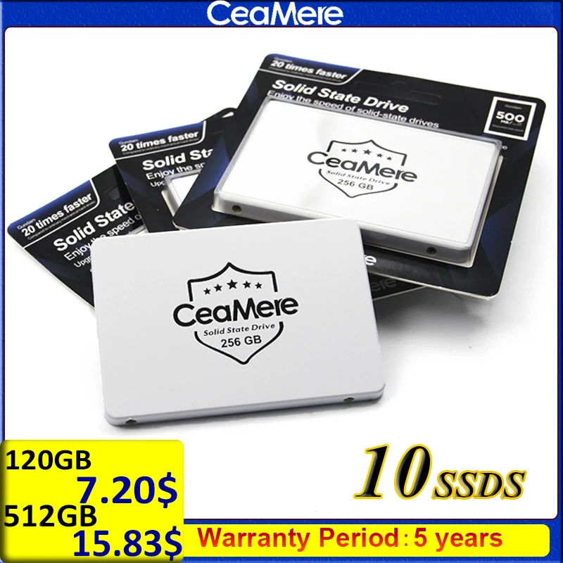 CeaMere disco duro interno de estado sólido SATA 3, dispositivo de almacenamiento de 120GB ...