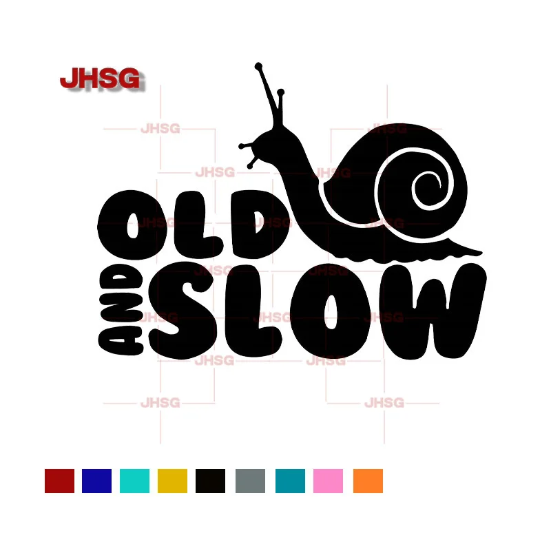 Old-Slow-Driver-Decal-Window-Bumper-Car-Sticker-Snail-Decoration-Helmet ...