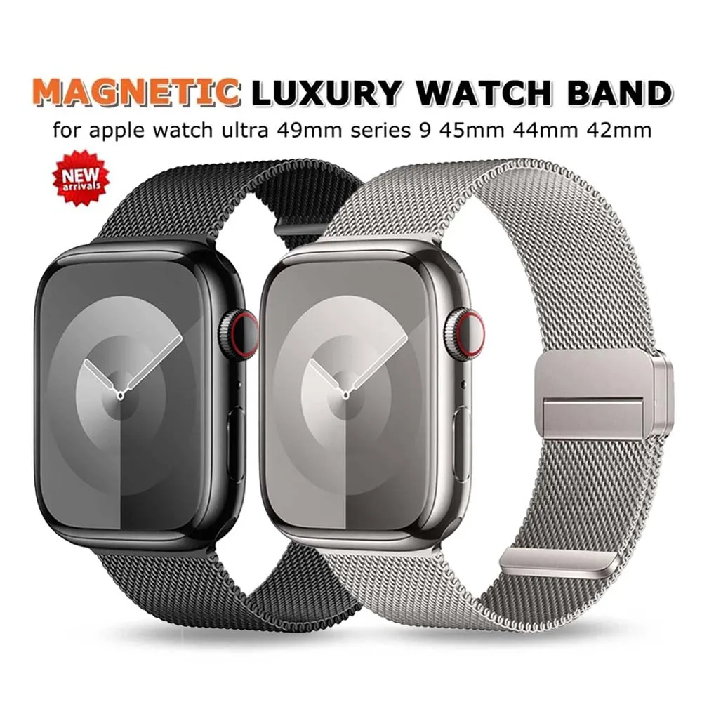 Magnetic-Loop-Strap-For-Apple-Watch-41mm-45mm-44mm-40mm-38mm-42mm-49mm ...