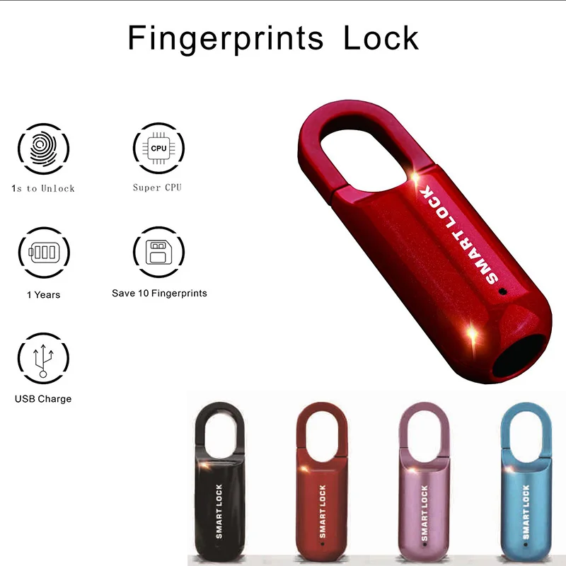 Mini-Fingerprint-Padlock-Miniature-Intelligent-Small-Lock-Fingerprint ...