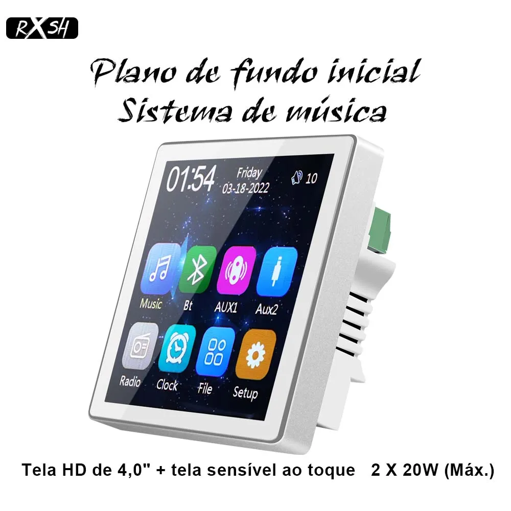 Amplificador-de-parede-de-2-canais-20-w-classe-d-udio-tela-sens-vel-ao ...