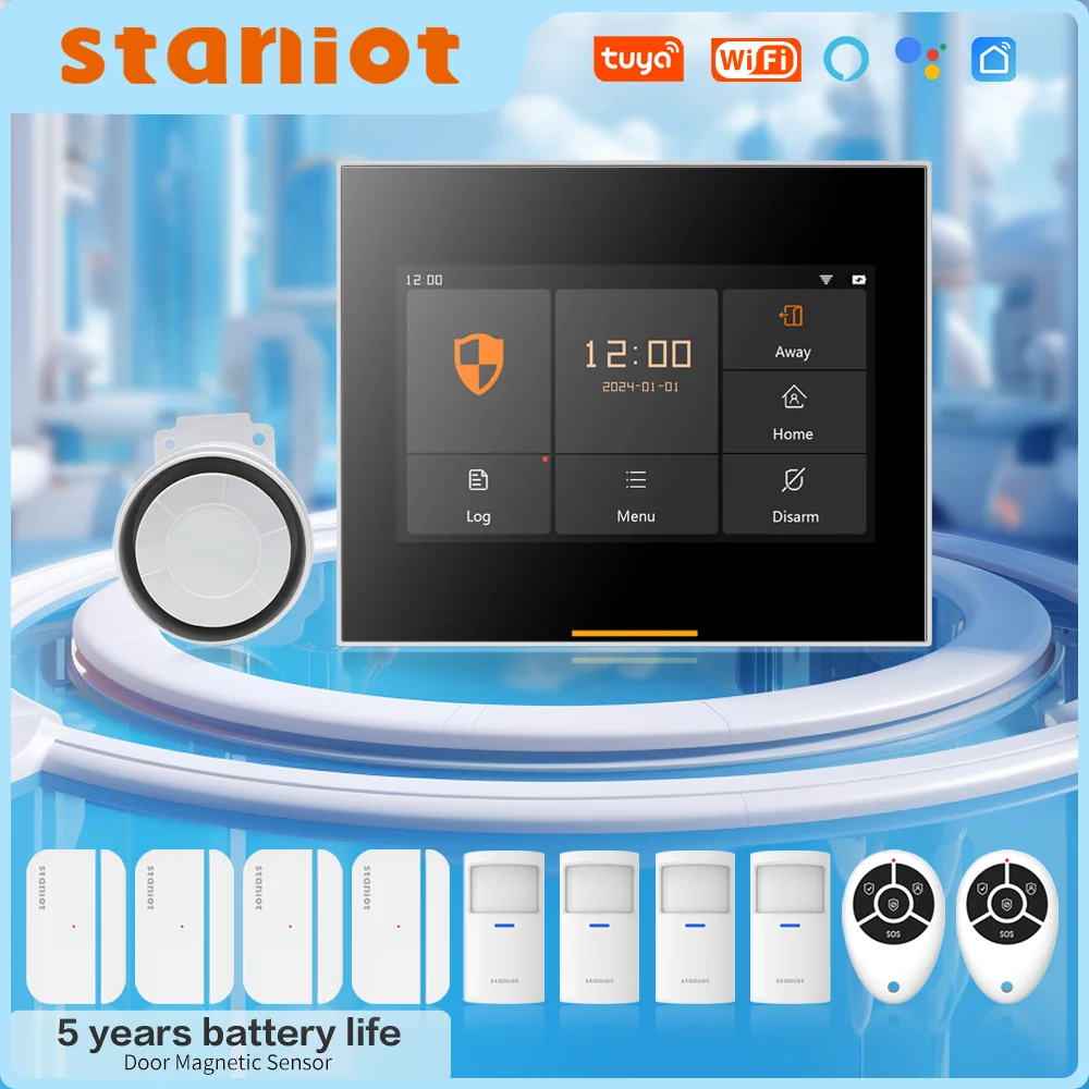 Staniot-WiFi-Wireless-Alarm-System-for-Home-Burglar-Security-Kit-with-5 ...