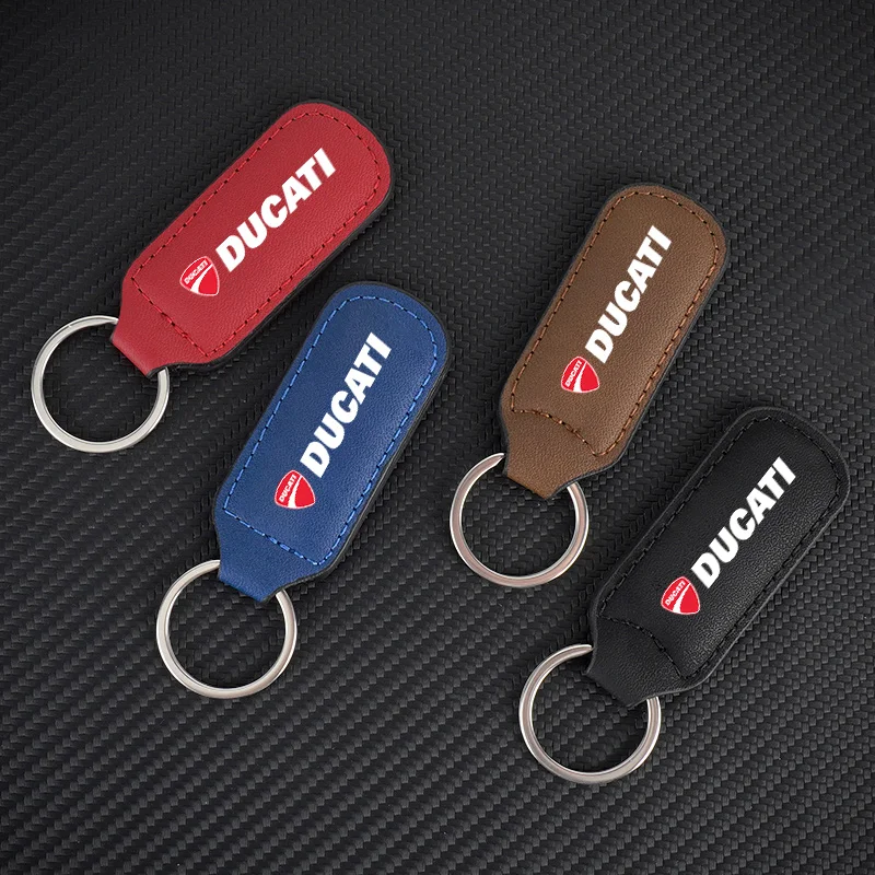 High Quality Motorcycle Leather Keychain Gift Styling Emblem For Ducati ...