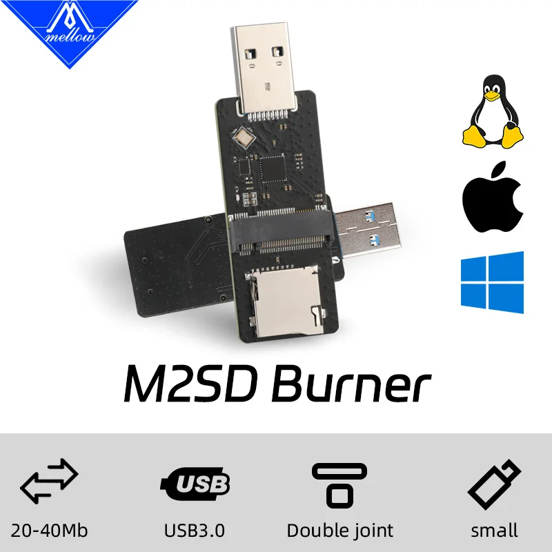 Mellow Fly-M2WE Burner Board Usb 3.0 For Fly Emmc Module Micro Sd Tf ...