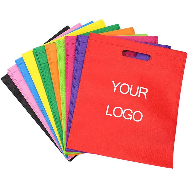50pcs-Non-Woven-Bag-Custom-Logo-For-Clothes-Shoes-Shopping-Packaging ...