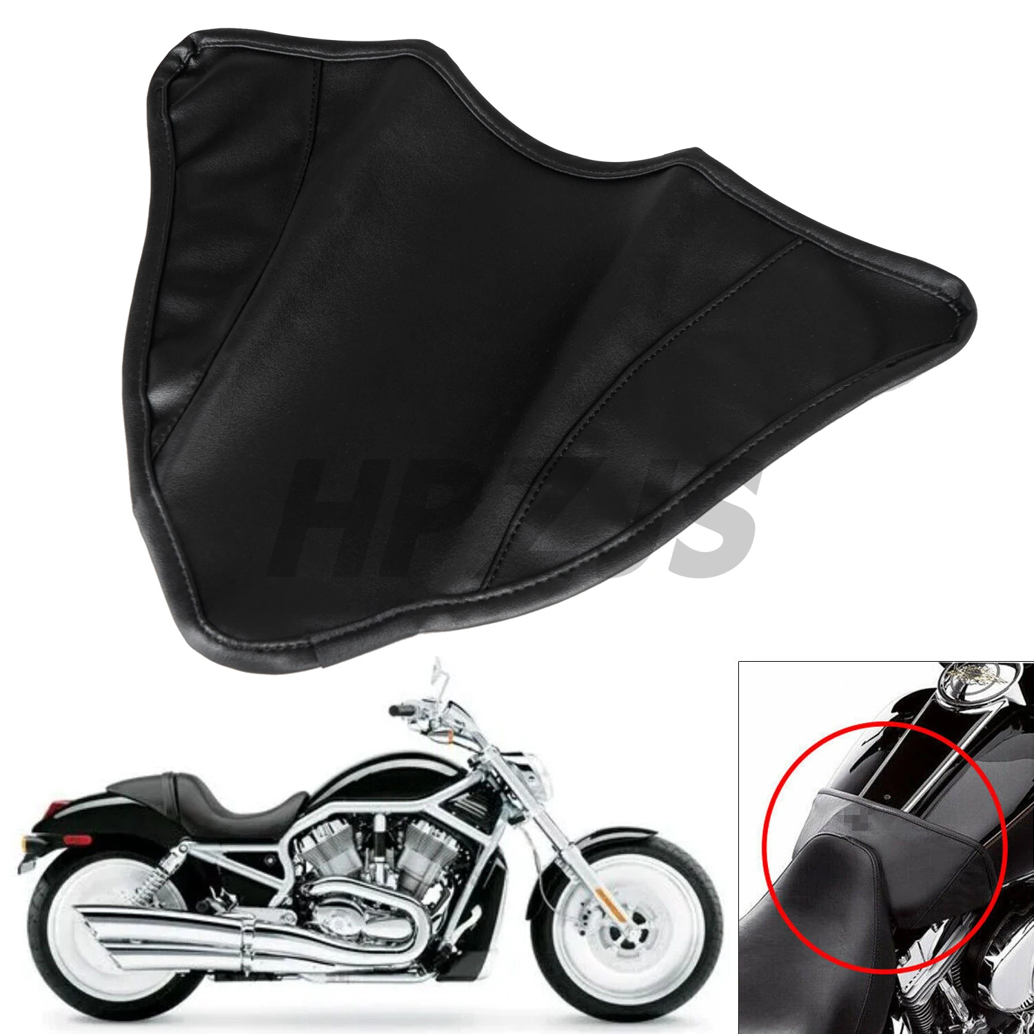 Vinyl-Leather-Motorcycle-Fuel-Tank-Bra-Shield-Black-For-Harley-V-ROD ...