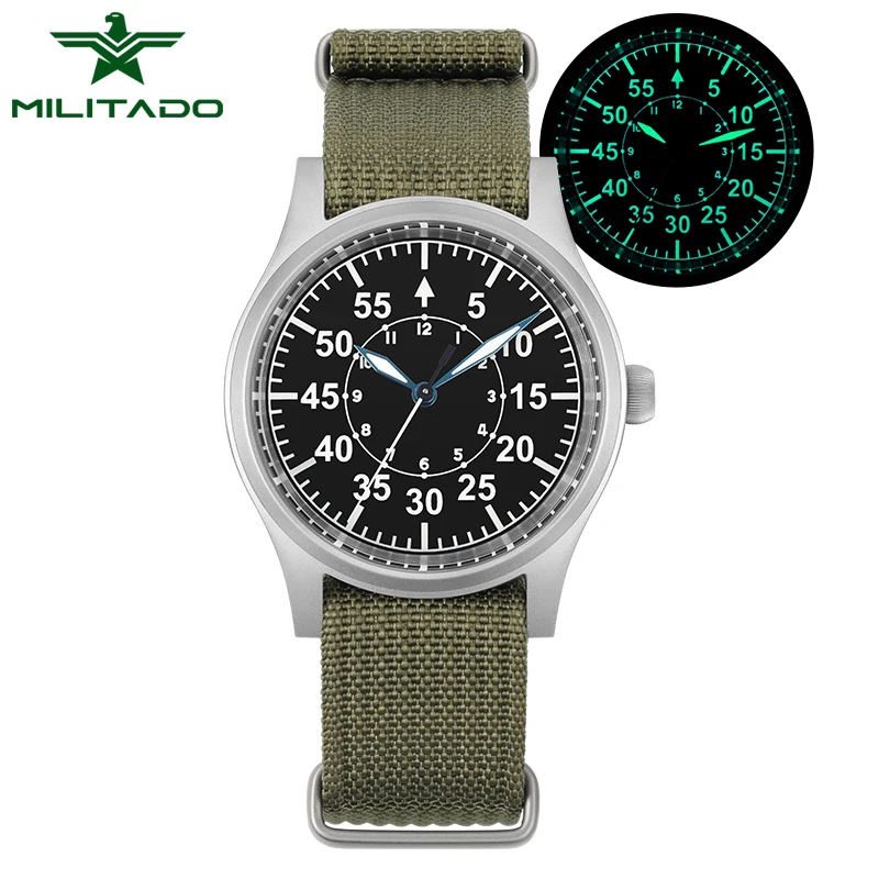 Militado-Reloj-de-campo-militar-para-hombre-cron-grafo-de-cuarzo-con ...