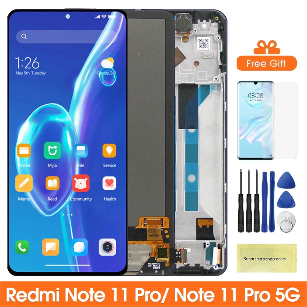 Screen-for-Xiaomi-Redmi-Note-11-Pro-2201116TG-2201116TI-Lcd-Display ...