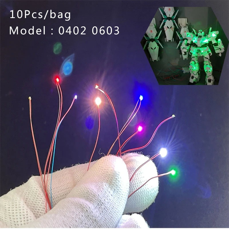 10Pcs-lot-3V-0402-0603-Led-SMD-Lamp-30cm-Wire-Pre-Wired-Micro-Pre ...