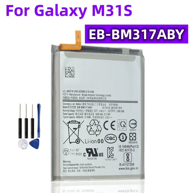 Original Replacement EB-BM317ABY Battery For SAMSUNG Galaxy M31S Mobile ...