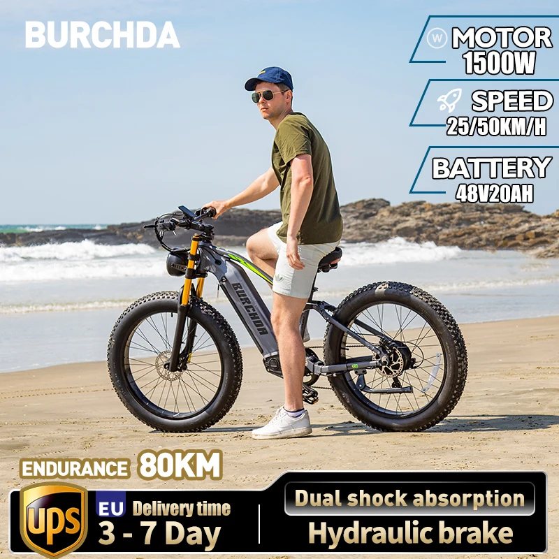BURCHDA-RX80-1500W50KM-H-Mountain-Electric-Bicycle-48V20AH-Lithium ...