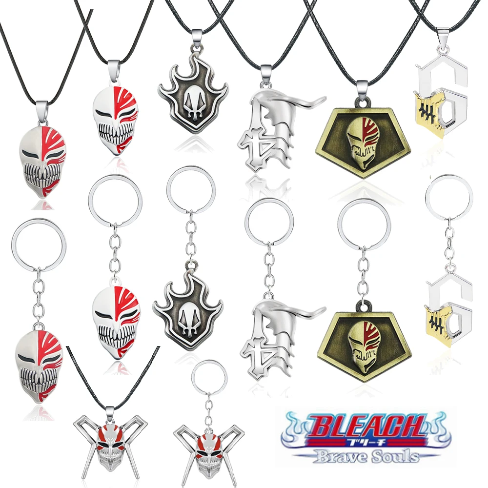 Anime-Bleach-Keychain-Kurosaki-Ichigo-Ulquiorra-Mask-Sword-Metal ...