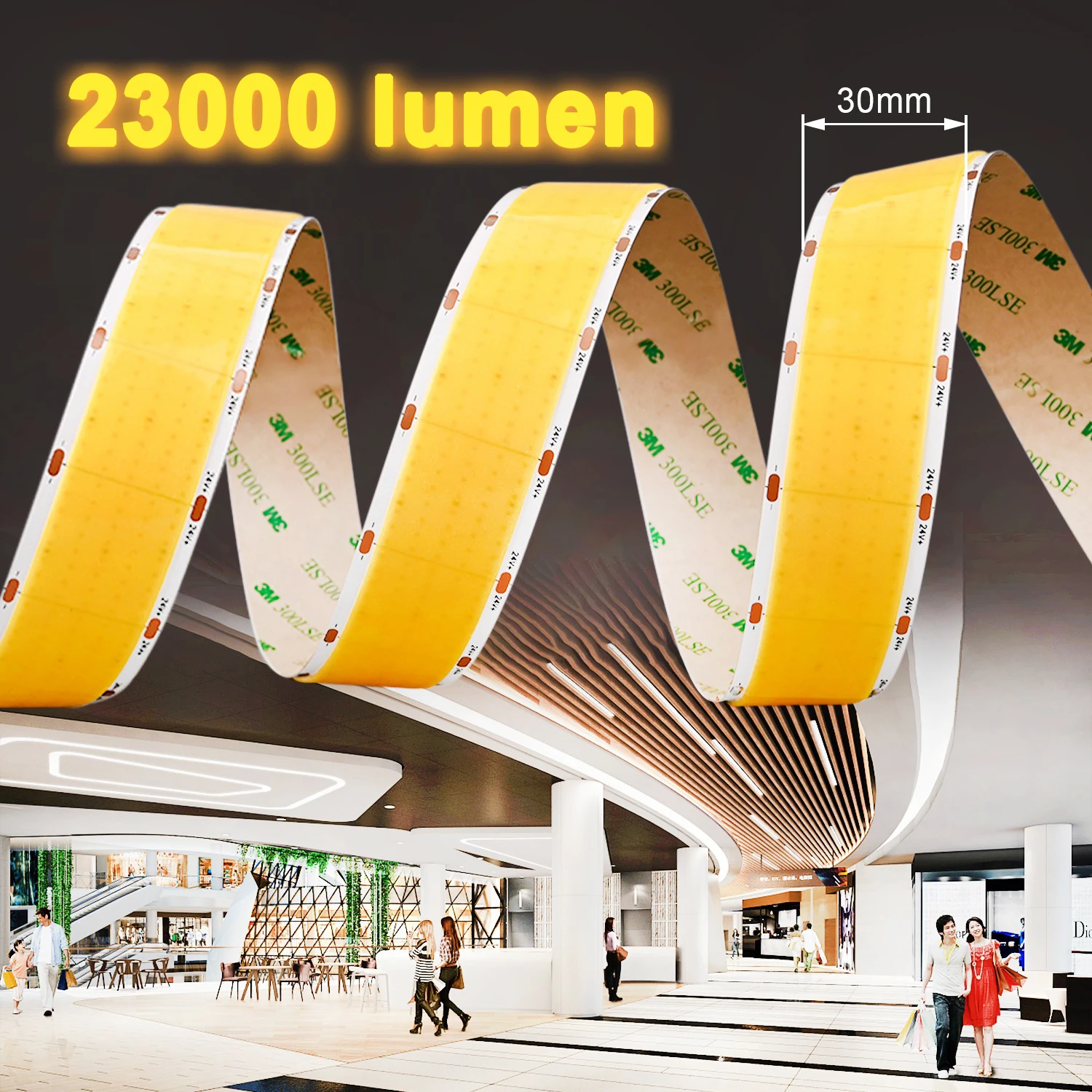 Ultra-Bright-COB-LED-Strip-Light-4300-lumen-m-High-Density-1600LEDs-m ...