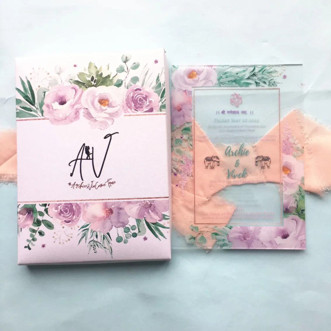 10pcs-Wedding-Accessories-Invitation-Cards-Elegant-Flower-Custom-Design ...