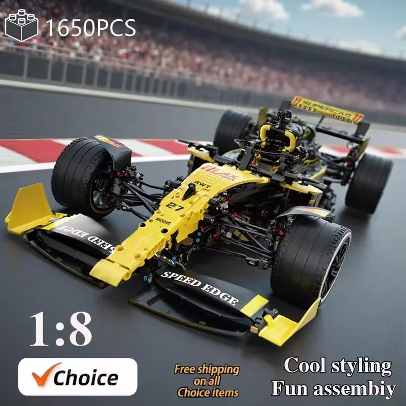 2025 NEW 1650PCS 1:8 Technical F1 JKC7205 Performance Race Cars ...