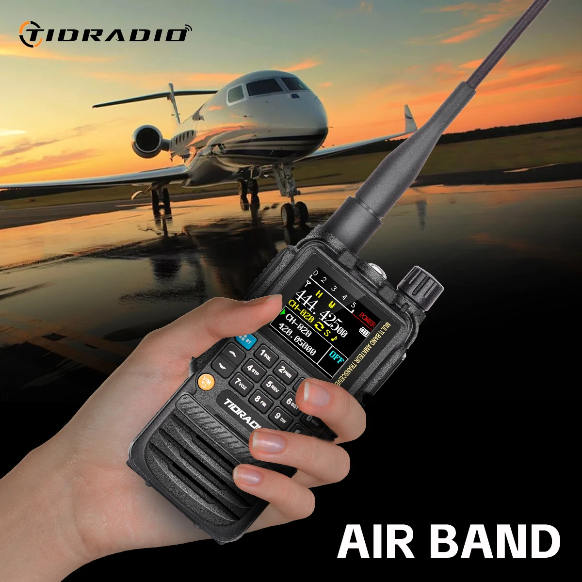 TIDRADIO H3 Long Range Walkie Talkies Wireless Programming Air Band ...
