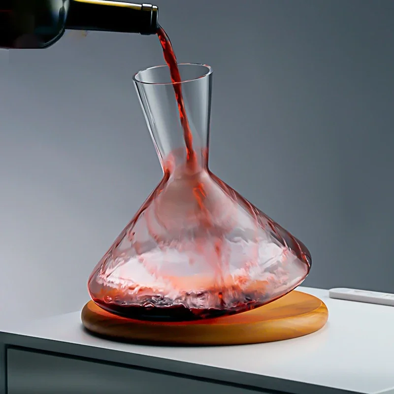 1500ml High Grade Crystal Glass Decanter Gift 360 Rotating Tumbler Wine ...