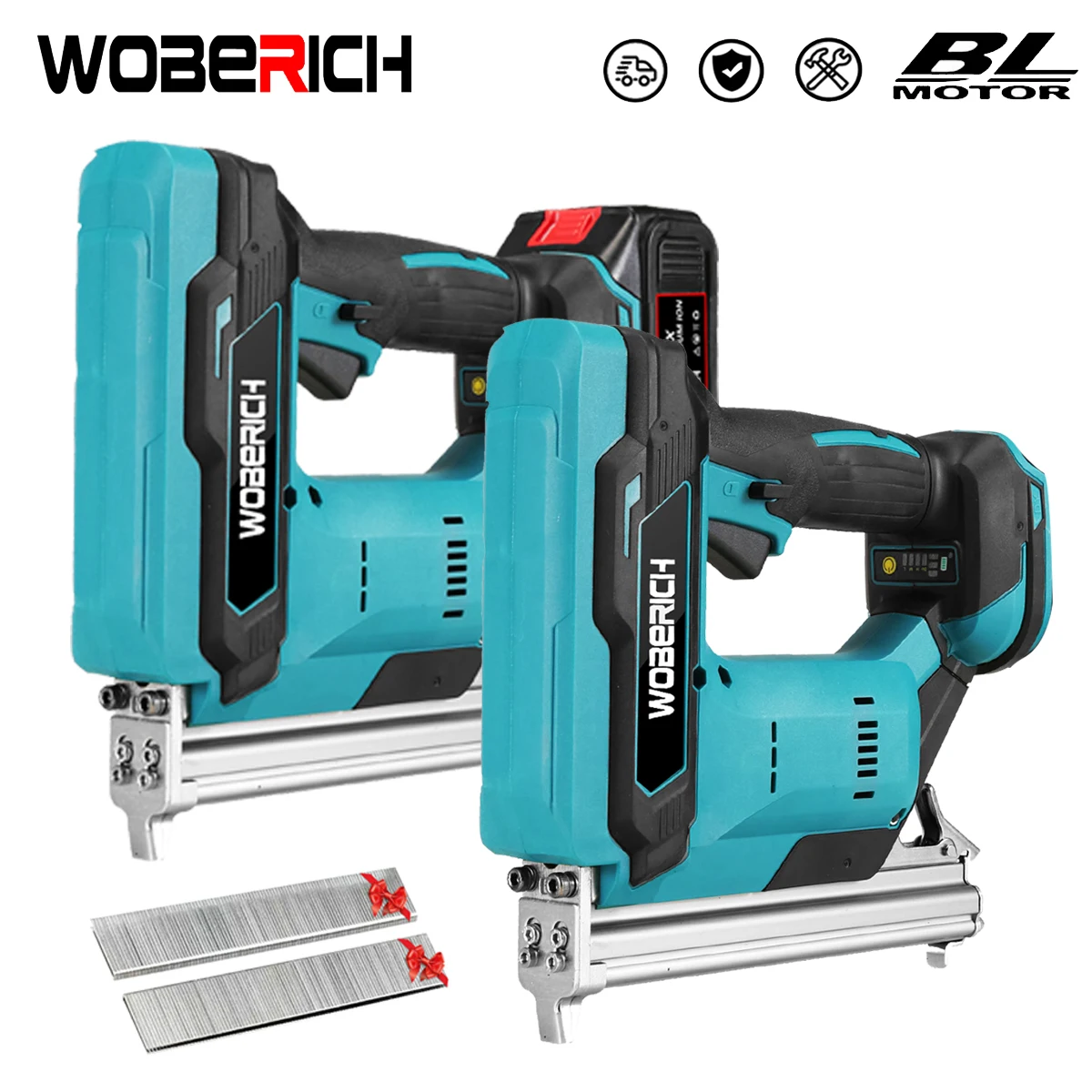 Brushless-Wireless-Cordless-Electric-Nail-Gun-Stapler-Nailer-Straight-U ...