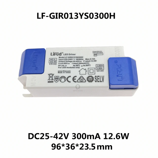 1pcs No Flicker Lifud LED Driver LF-GIR013YS Series AC220-240V DC25-42V ...