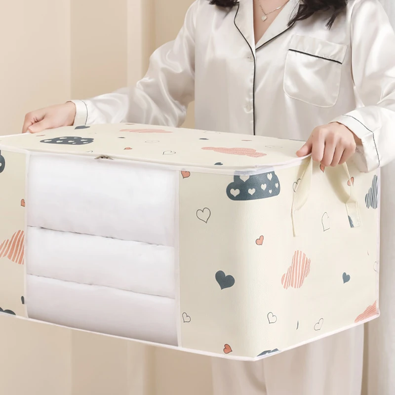 Quilt-Clothes-Storage-Bag-with-zipper-Large-Capacity-Blanket-Sorting ...
