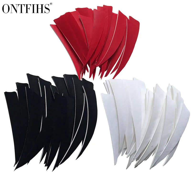 100Pcs-Lot-4-Inch-Cut-Arrow-Vanes-Archery-Fletching-Feather-Right-Left ...