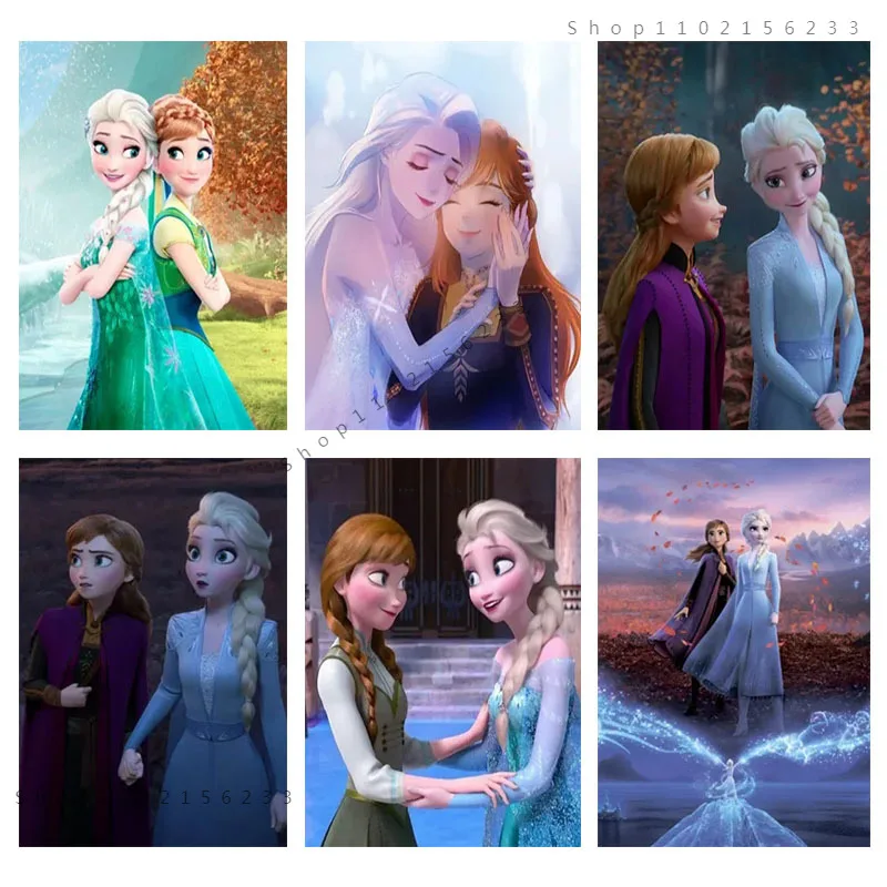 Diy-Diamond-Painting-Cross-Stitch-Cartoon-Frozen-Princess-Elsa-Anna ...