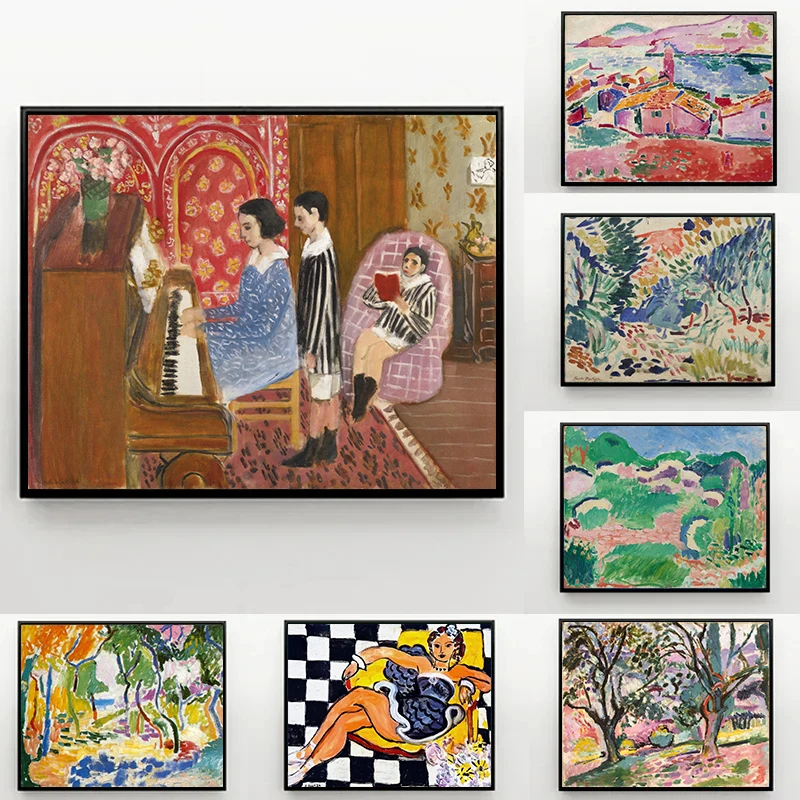 Retro-Abstract-Henri-Matisse-Artwork-The-Piano-Lesson-Landscape-Poster ...