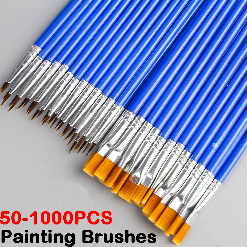 50-1000-PCS-Paint-Brush-Kids-Model-Canvas-Painting-Watercolor-Detail ...