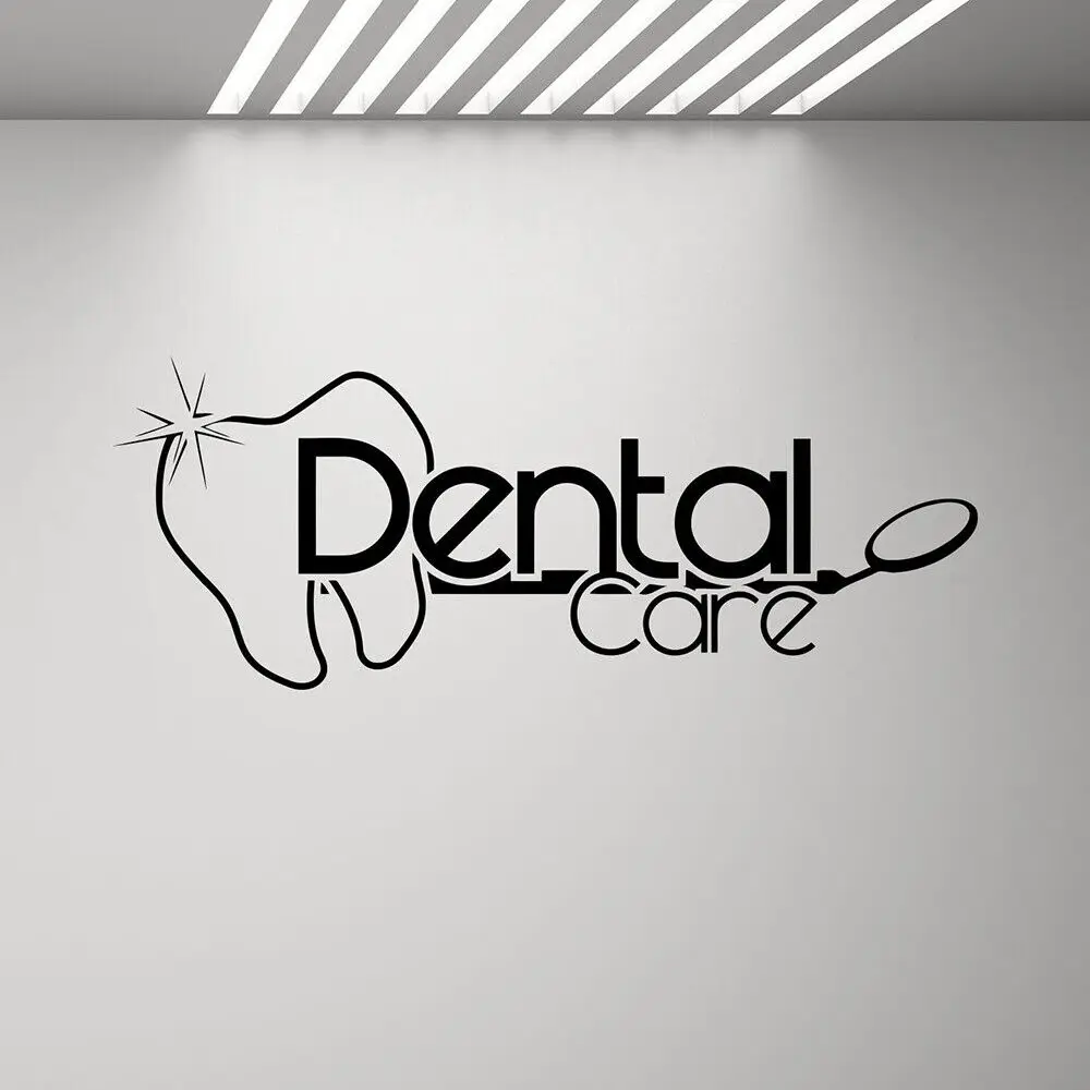 Dental-Care-Sign-Wall-Decal-Vinyl-Dentist-Cabinet-Poster-Tooth ...
