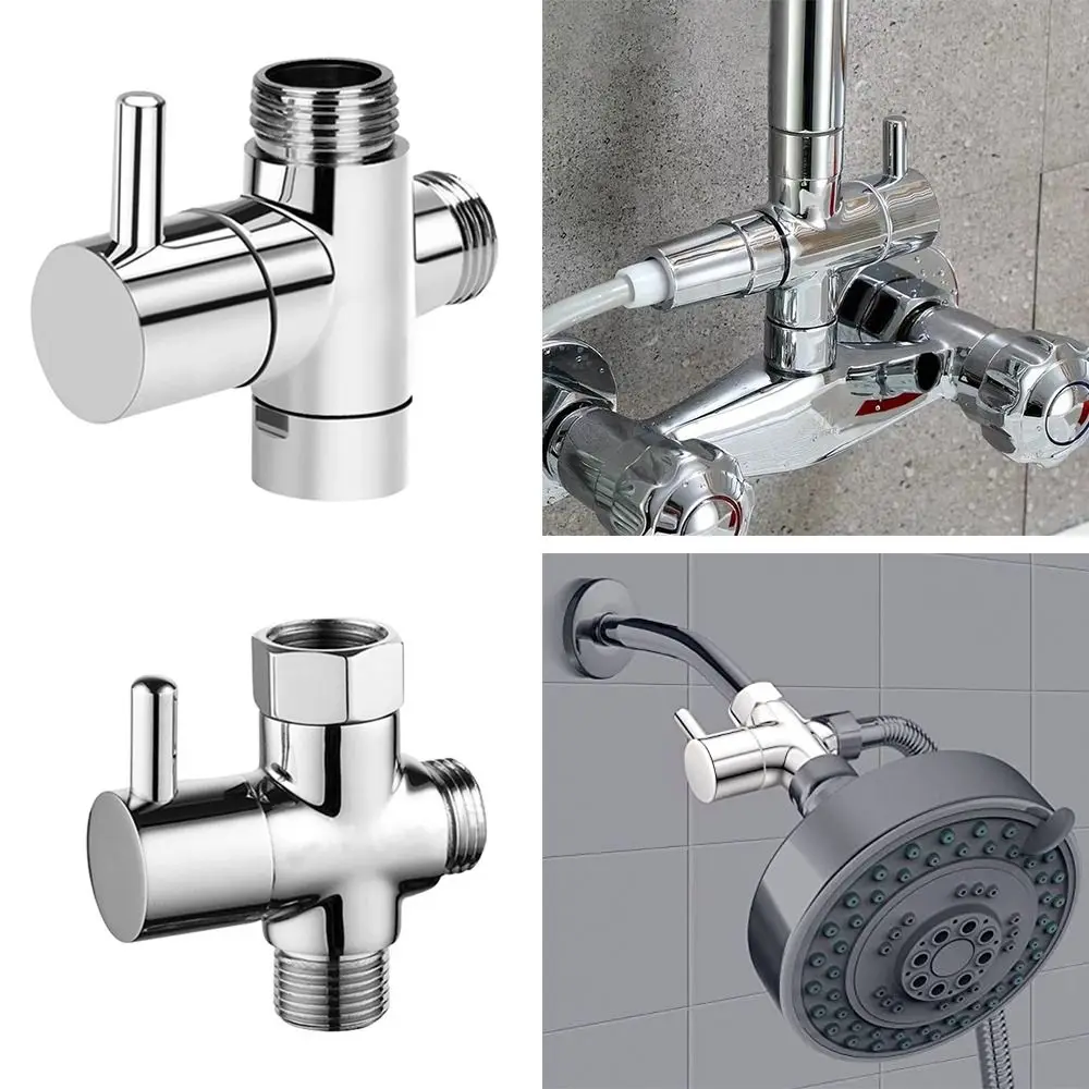 Brass-Diverter-Valve-3-way-Water-Separator-Shower-Tee-Adapter ...
