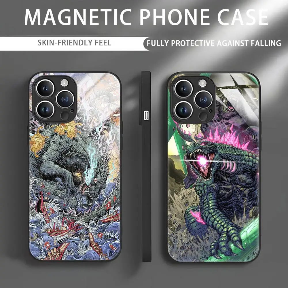 Anime G-GodzillaS Monsters Phone Case For iPhone 16 15 14 13 12 11 X XR ...