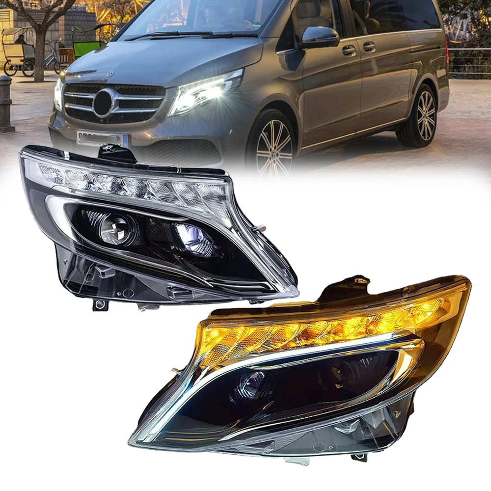 1Pair-Car-Front-Lights-For-Benz-Vito-2016-2022-W447-LED-Headlight ...