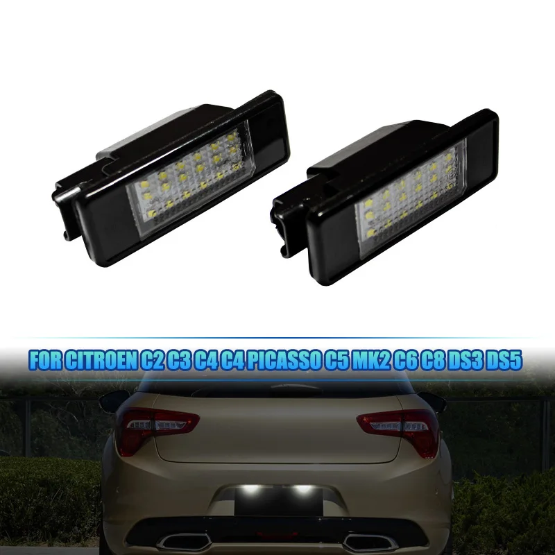 2x-Car-Rear-18-LED-SMD-License-Number-Plate-Light-Lamp-6000K-for ...