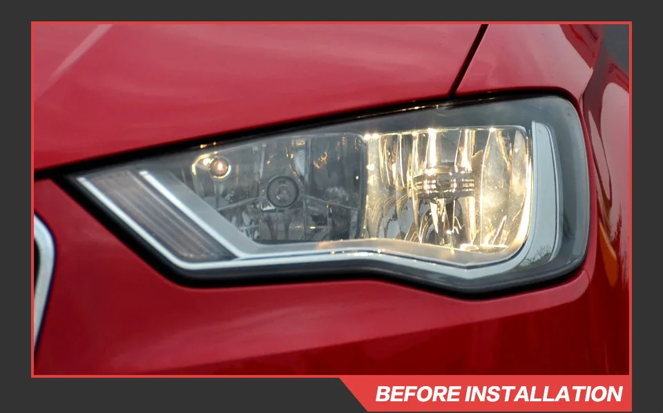 A3 Headlights 2013-2016 Upgrade S3 All LED Headlight DRL Hid Head lamp ...