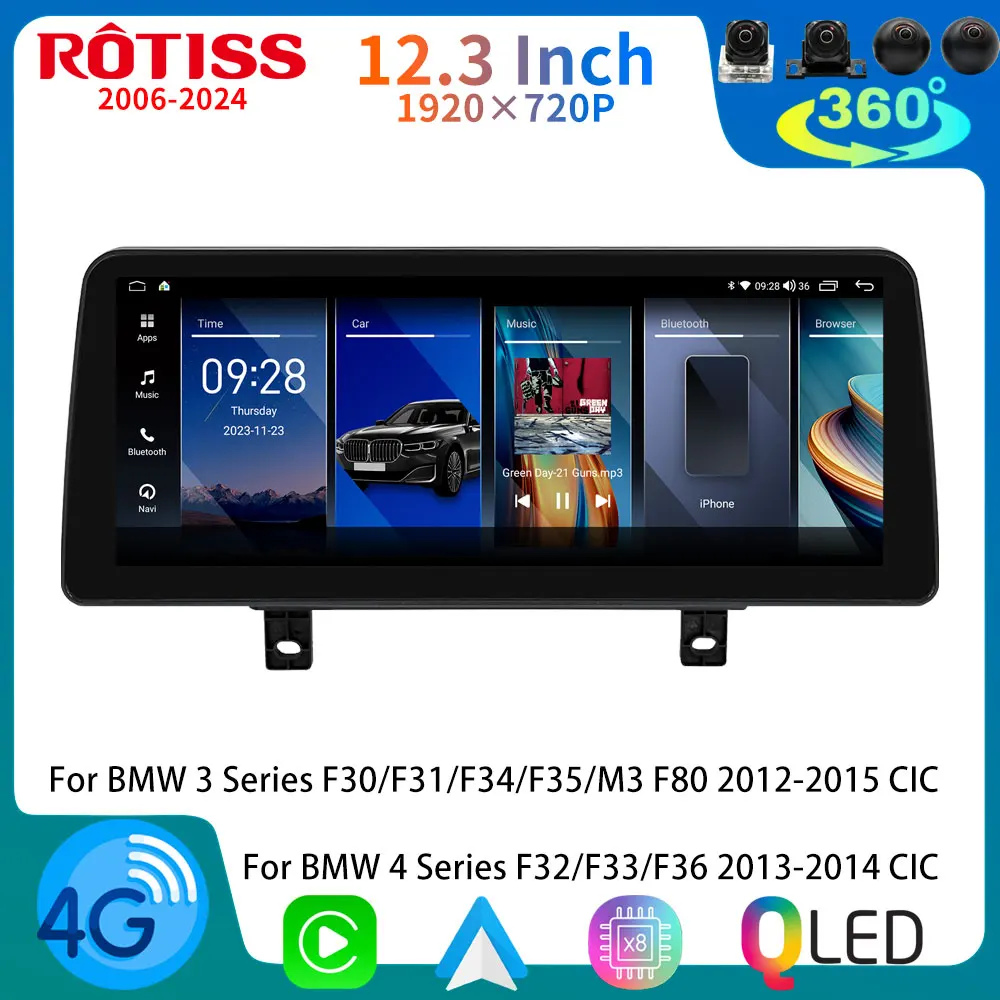 Rotiss-12-3-1920-720P-Android-13-8G-256G-Car-Audio-Stereo-GPS-Radio-For ...