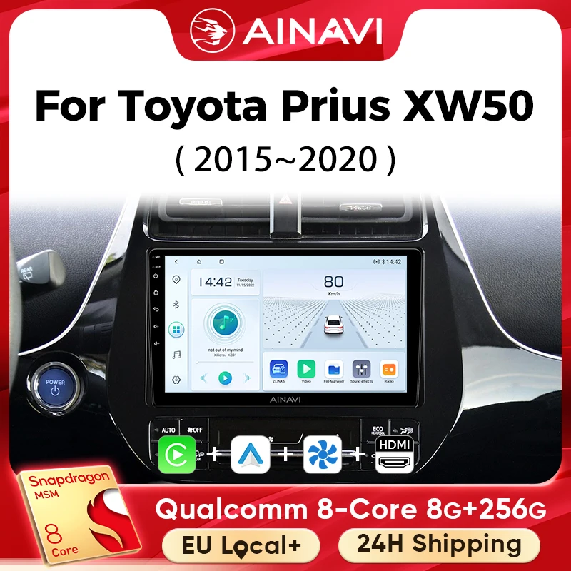 Ainavi Car Multimedia Player For Toyota Prius XW50 2015 2016 2017 2019 ...