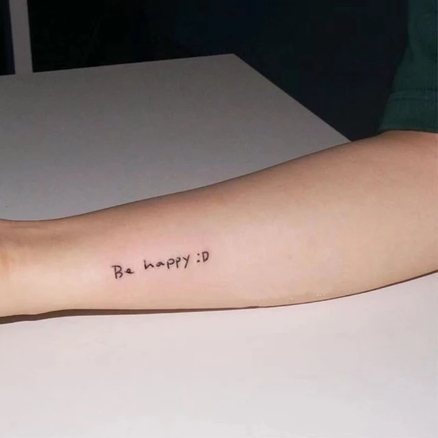 Happiness Tattoo Wrist