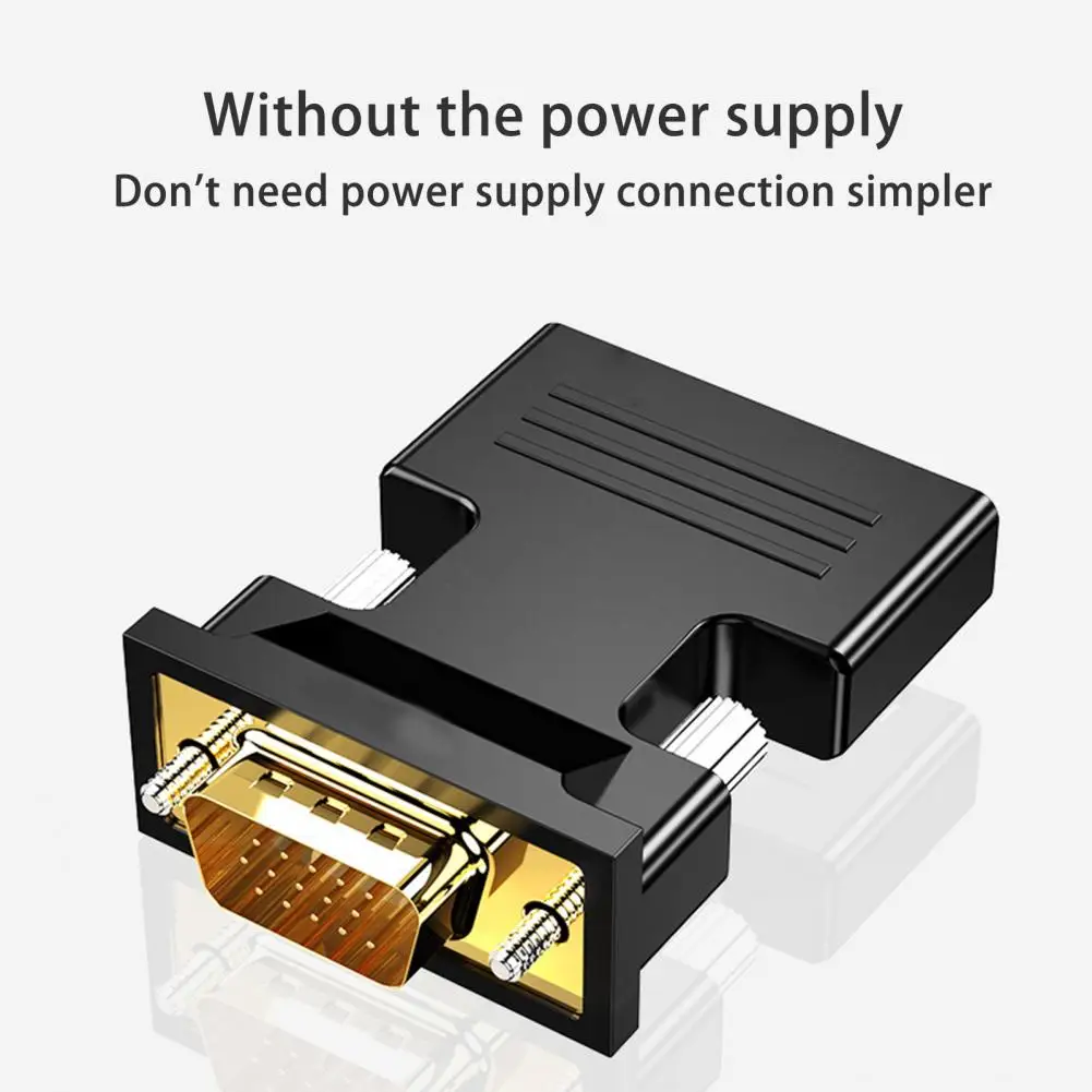 Laptop-VGA-Adapter-Practical-Audio-Output-Black-Color-Projector ...