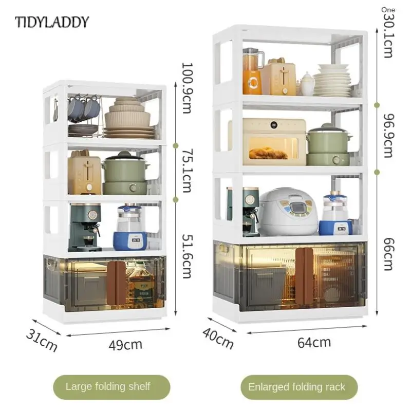 Folding-Without-Installation-Kitchen-Storage-Organizer-Mobile-Floor ...
